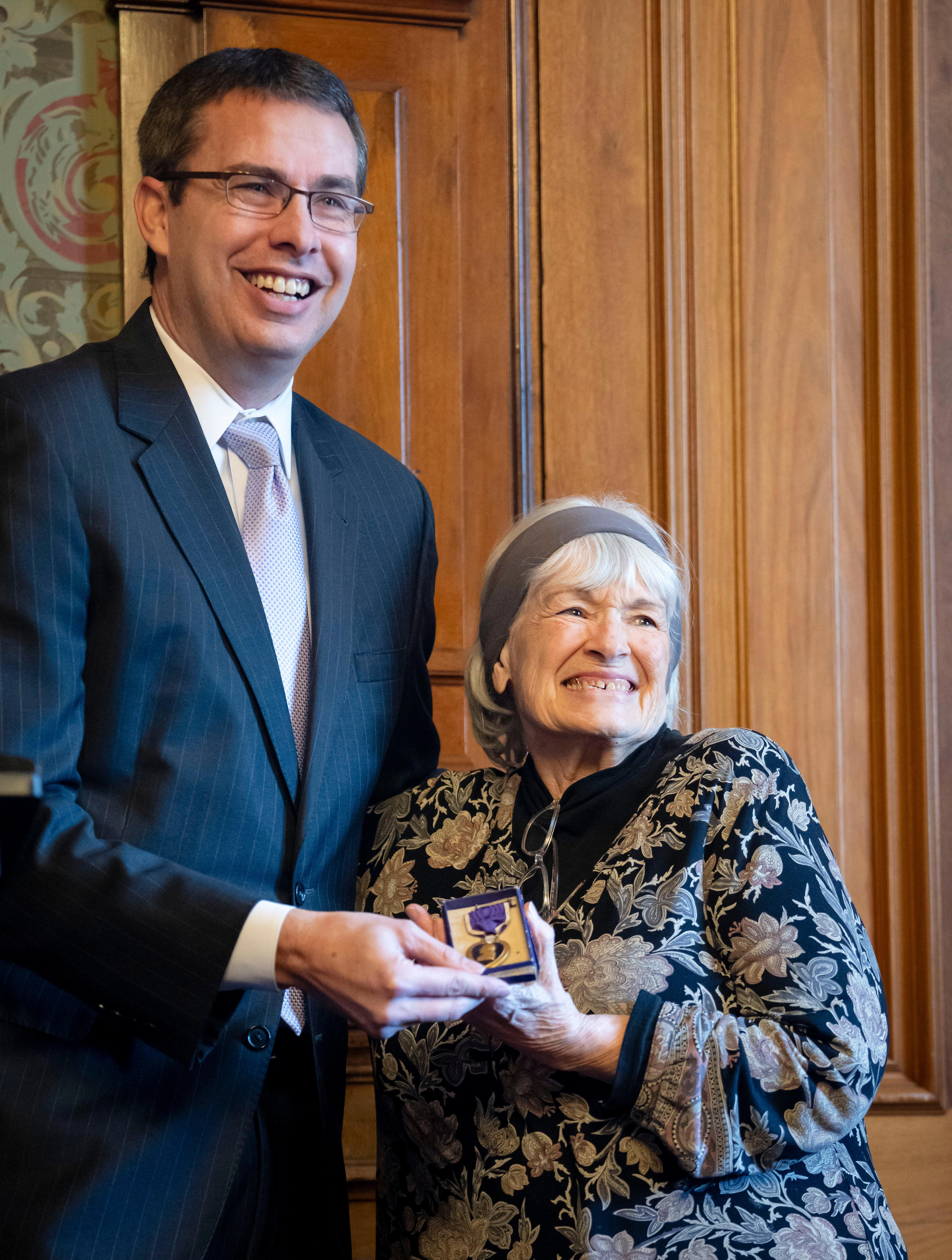 State treasurer returns a Purple Heart to an Iowan's family and ...