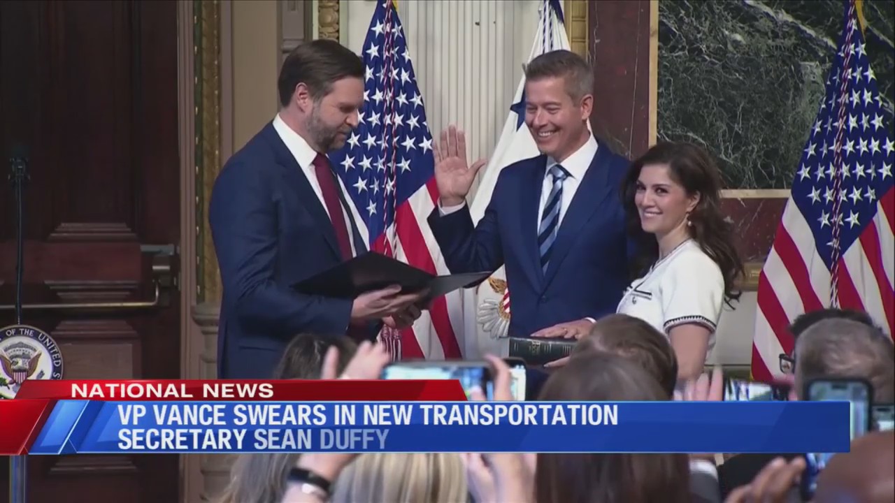 VP Vance swears in new transportation secretary Sean Duffy
