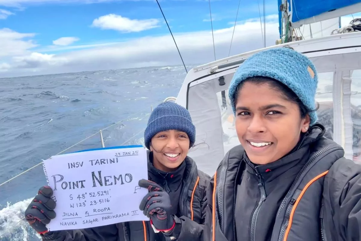 INSV Tarini passes through world’s most remote point, Point Nemo, in ...