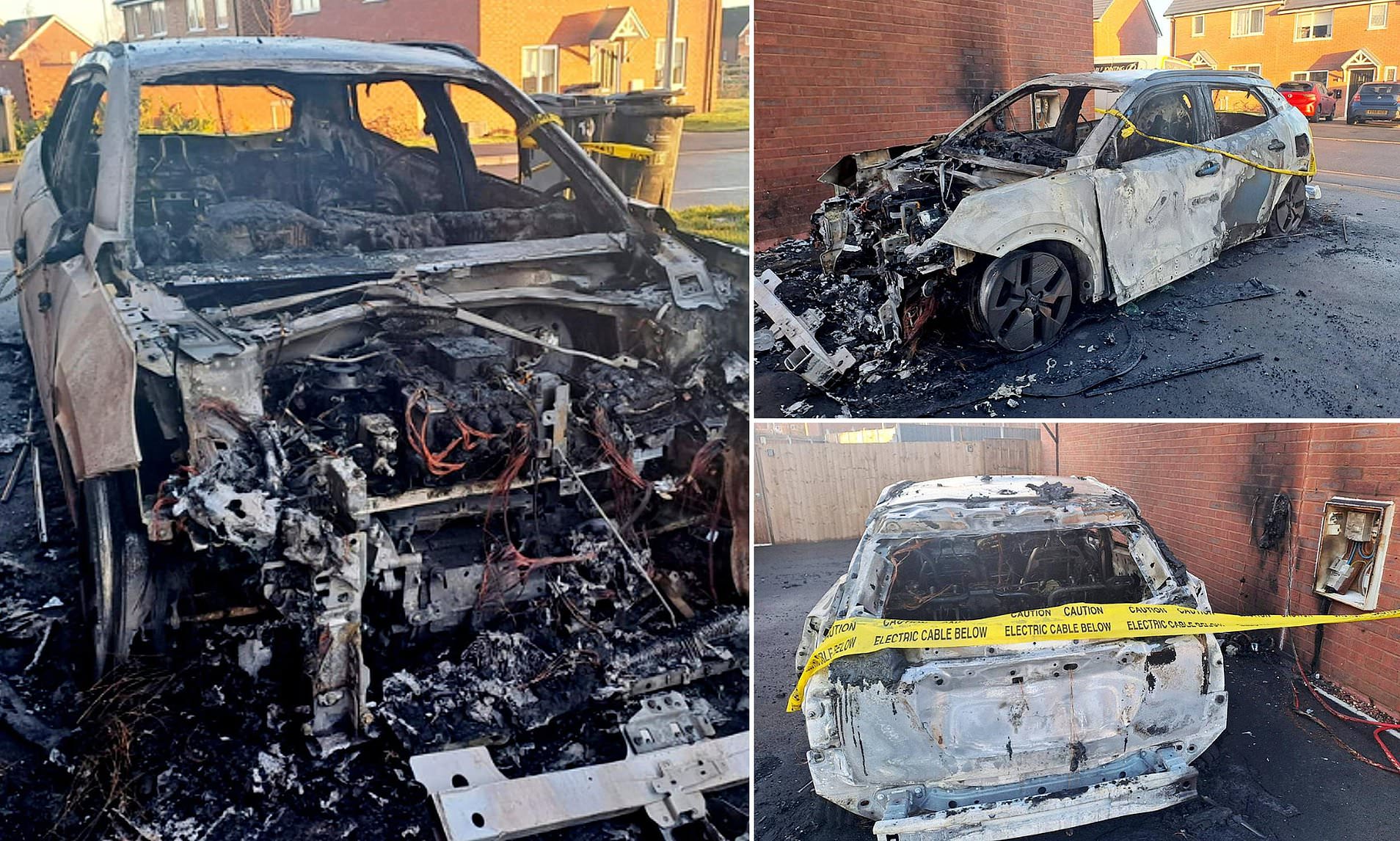 Our new electric car exploded into flames while we slept