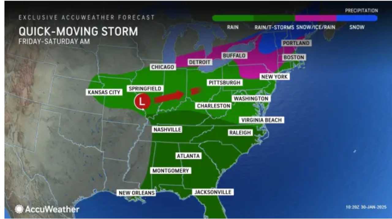 Here's Latest Timing For New Winter Storm Bringing Snow, Ice, Rain To ...