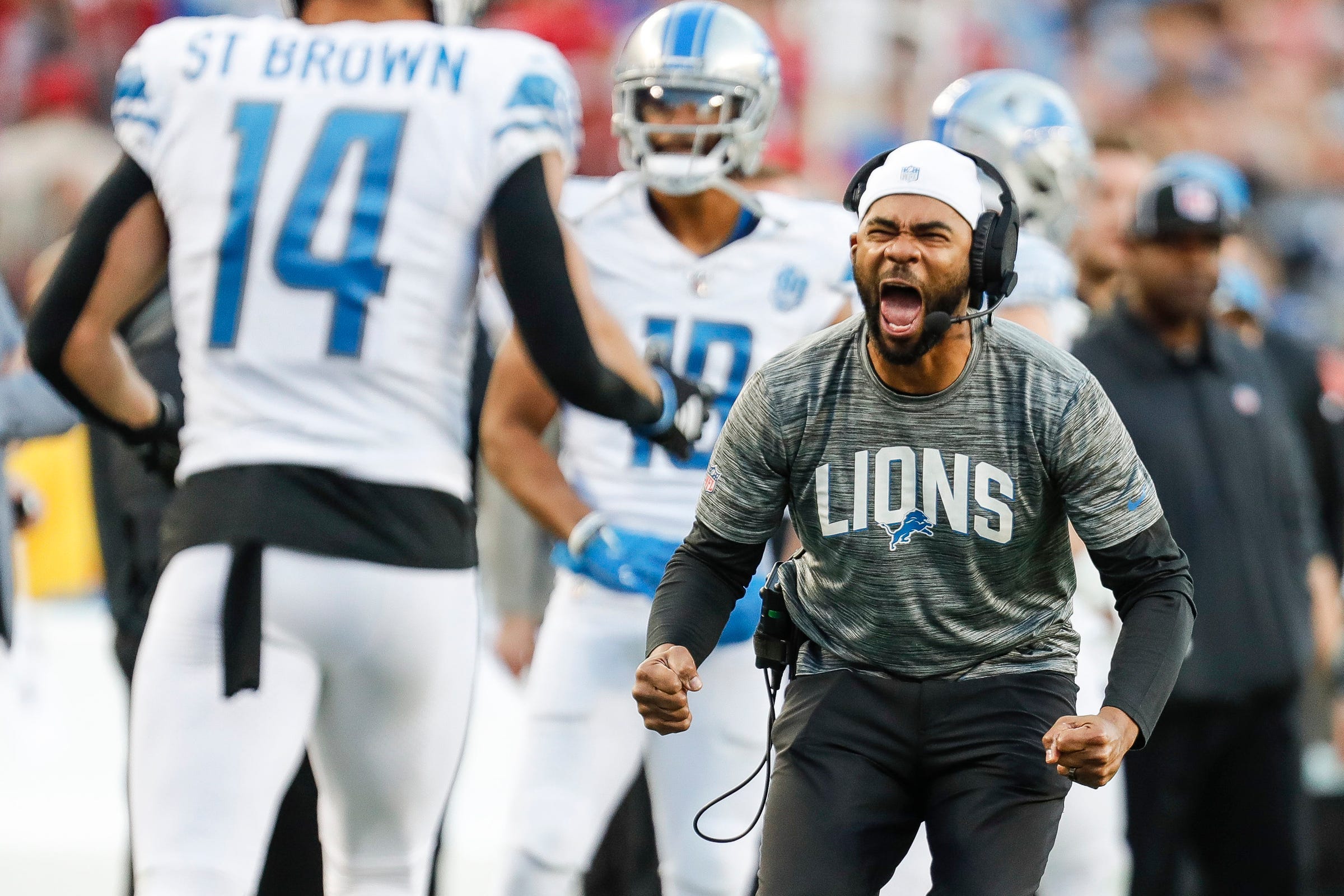 Amon-Ra St. Brown breaks down coach Antwaan Randle El's departure for ...