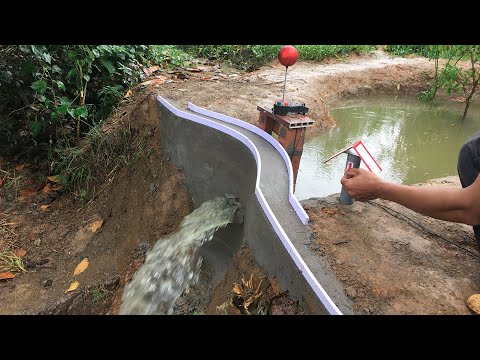 Mini Dam Construction With Two Gates Water Discharge