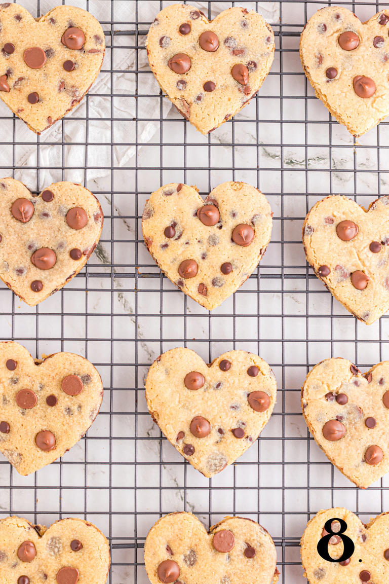 Heart Shaped Chocolate Chip Cookies