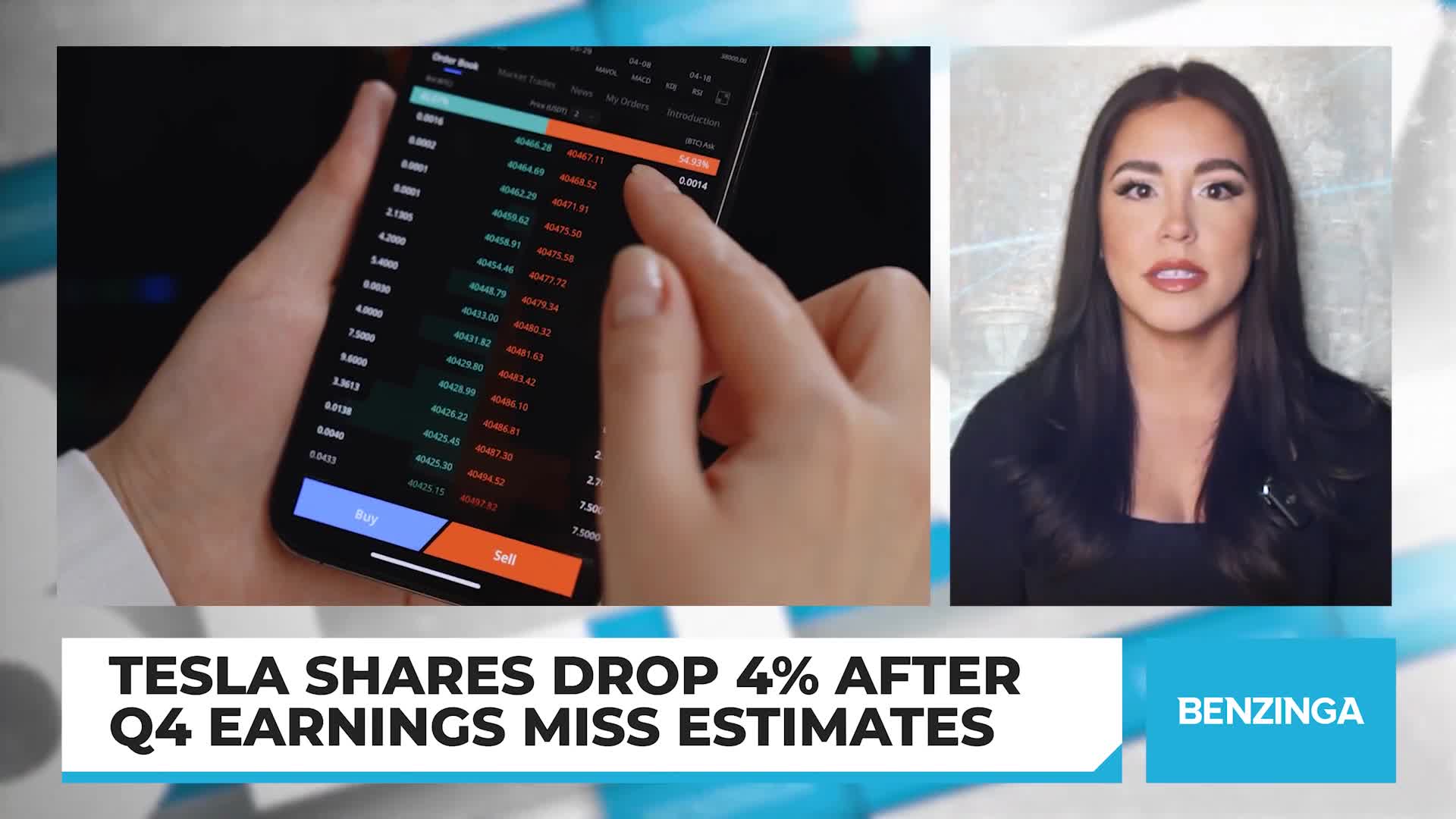 Tesla Shares Drop 4% After Q4 Earnings Miss Estimates