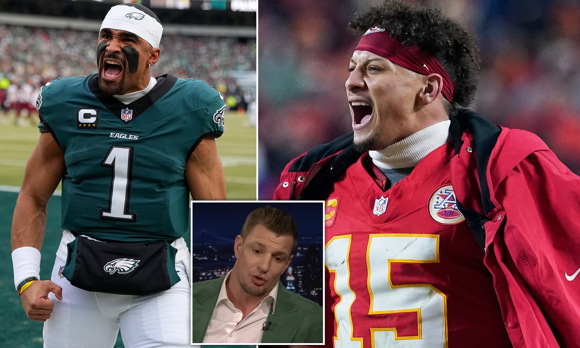 'Cursed' Rob Gronkowski makes his Chiefs-Eagles Super Bowl prediction ...