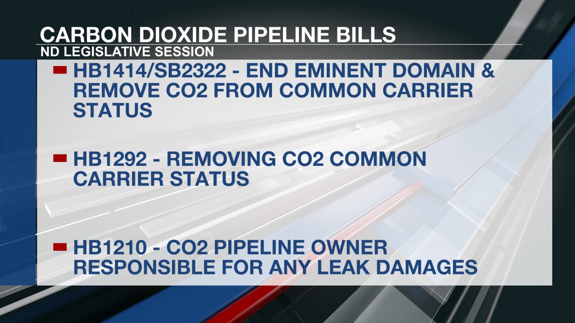Several carbon dioxide pipeline bills introduced Thursday