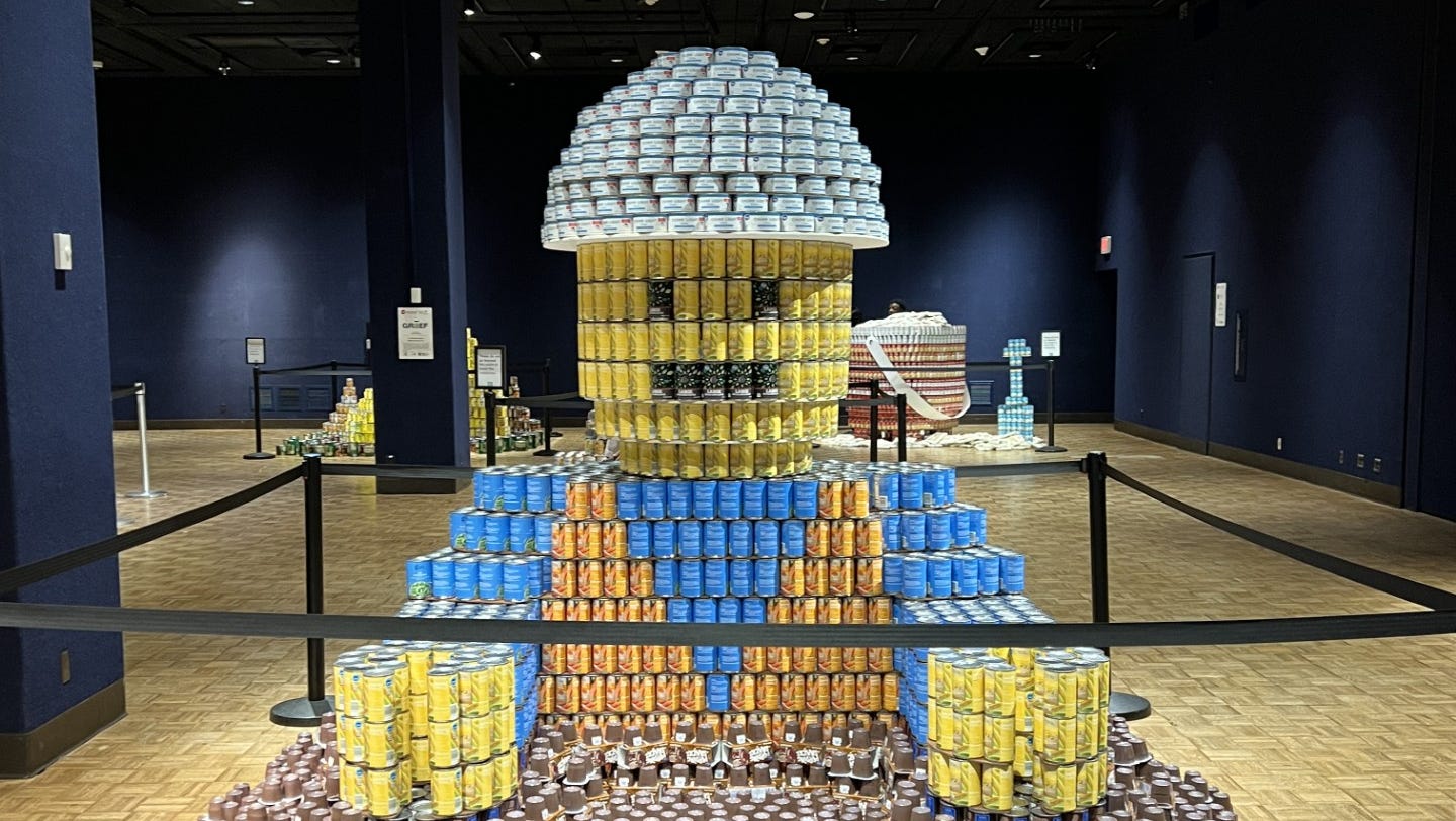Milwaukee Public Museum hosts annual art food drive 'Canstruction'