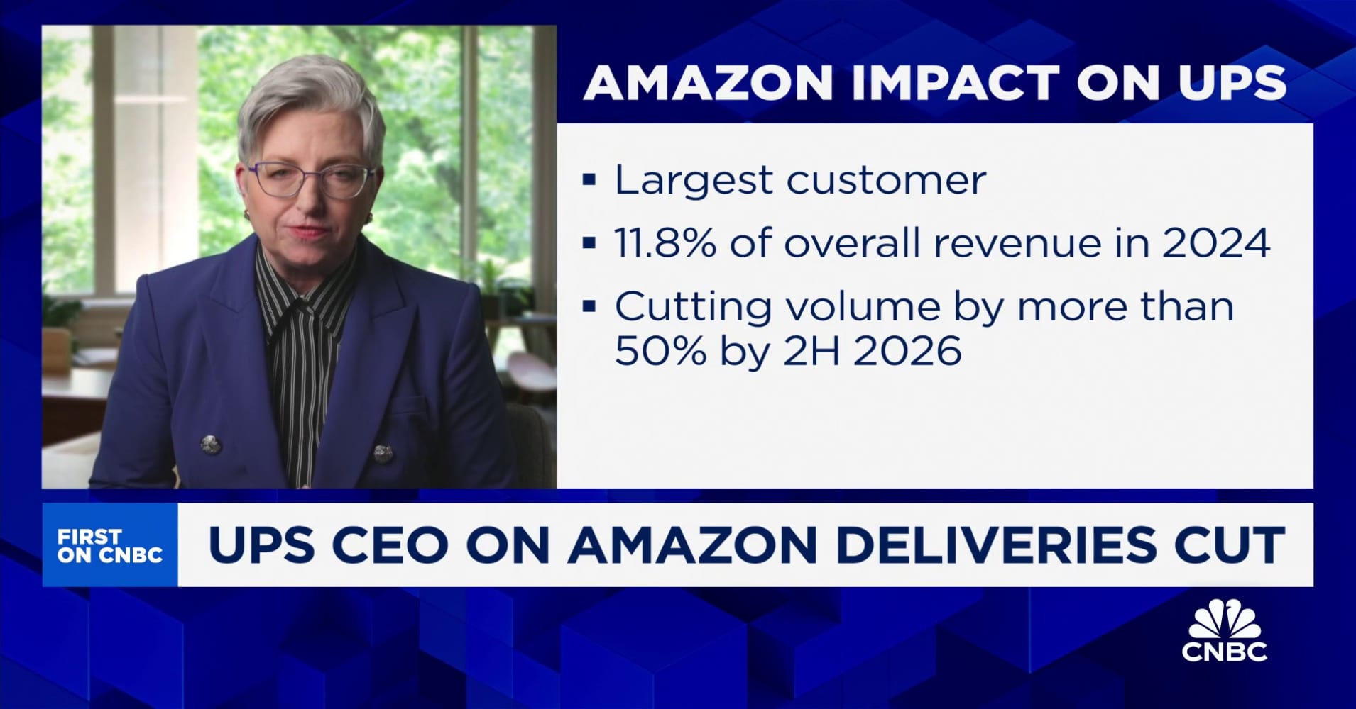 UPS CEO Carol Tomé: Our profit will increase with more limited Amazon ...