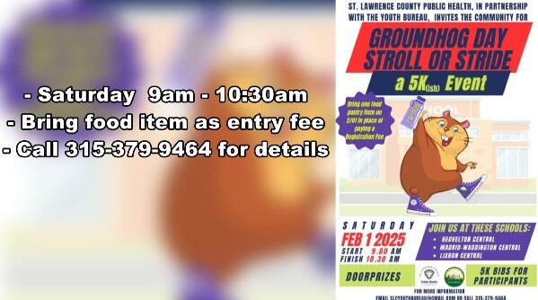 Get moving with Groundhog Day Stroll or Stride