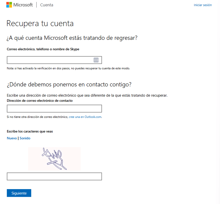 ¿Cómo iniciar sesión en Hotmail si no recuerdo la contraseña?