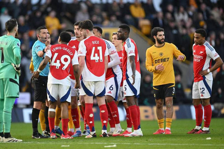 Arsenal charged by FA over Myles Lewis-Skelly red card controversy ...