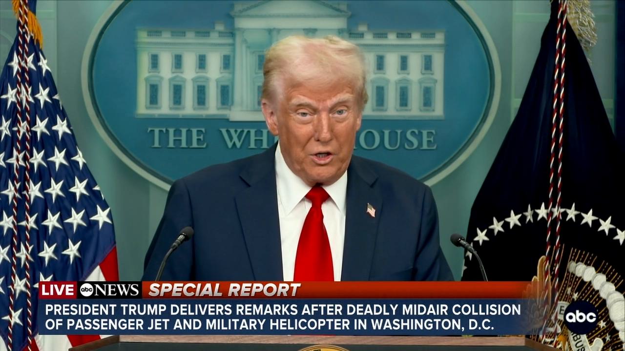 ABC News Special Report: Trump delivers remarks after deadly collision ...