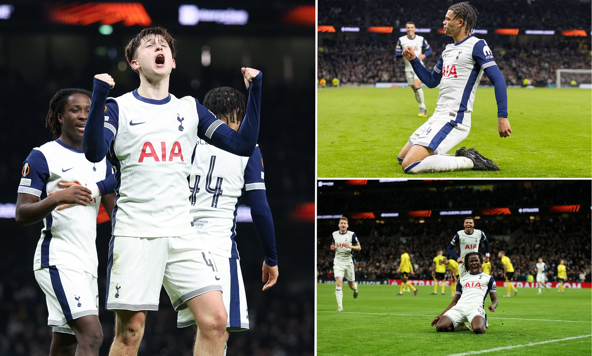 Tottenham 3-0 Elfsborg: Academy trio Dane Scarlett, Damola Ajayi and ...