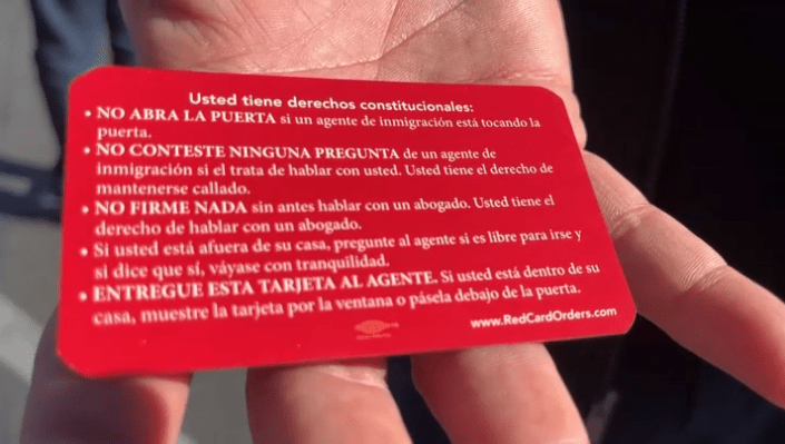 Know Your Rights: Immigration resources, Red Cards, what to know about ... Know Your Rights: Immigration resources, Red Cards, what to know about ...