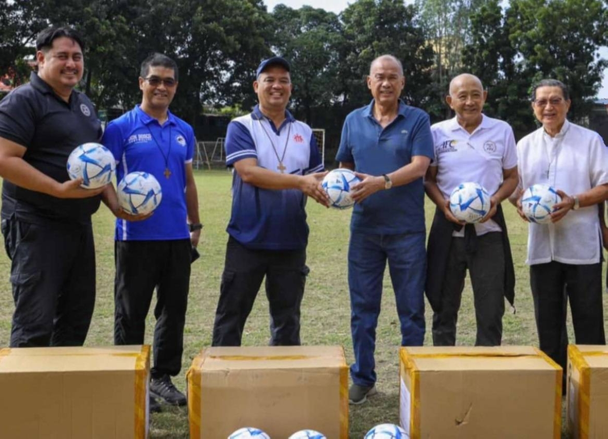 Don Bosco receives footballs from NCRFA