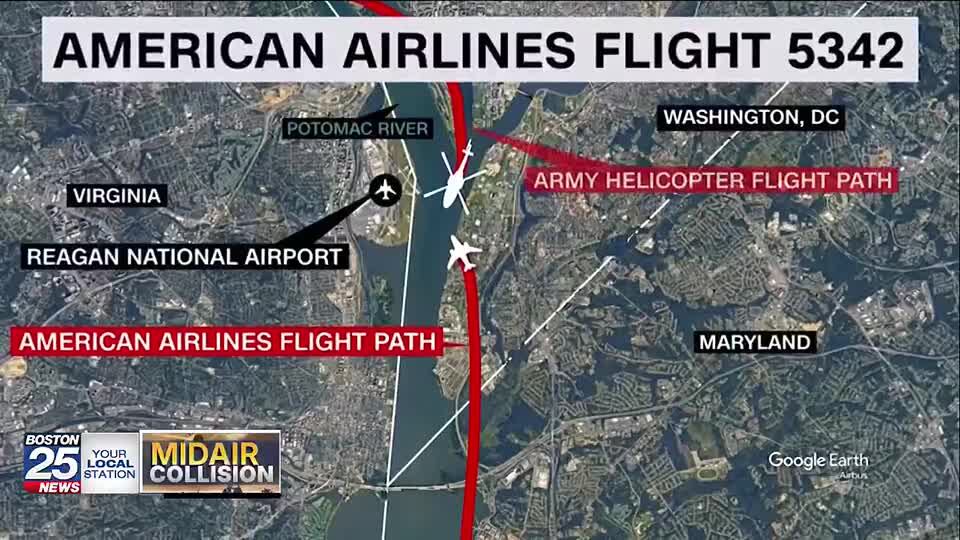 Helicopter was outside flight path when it crashed into plane over ...