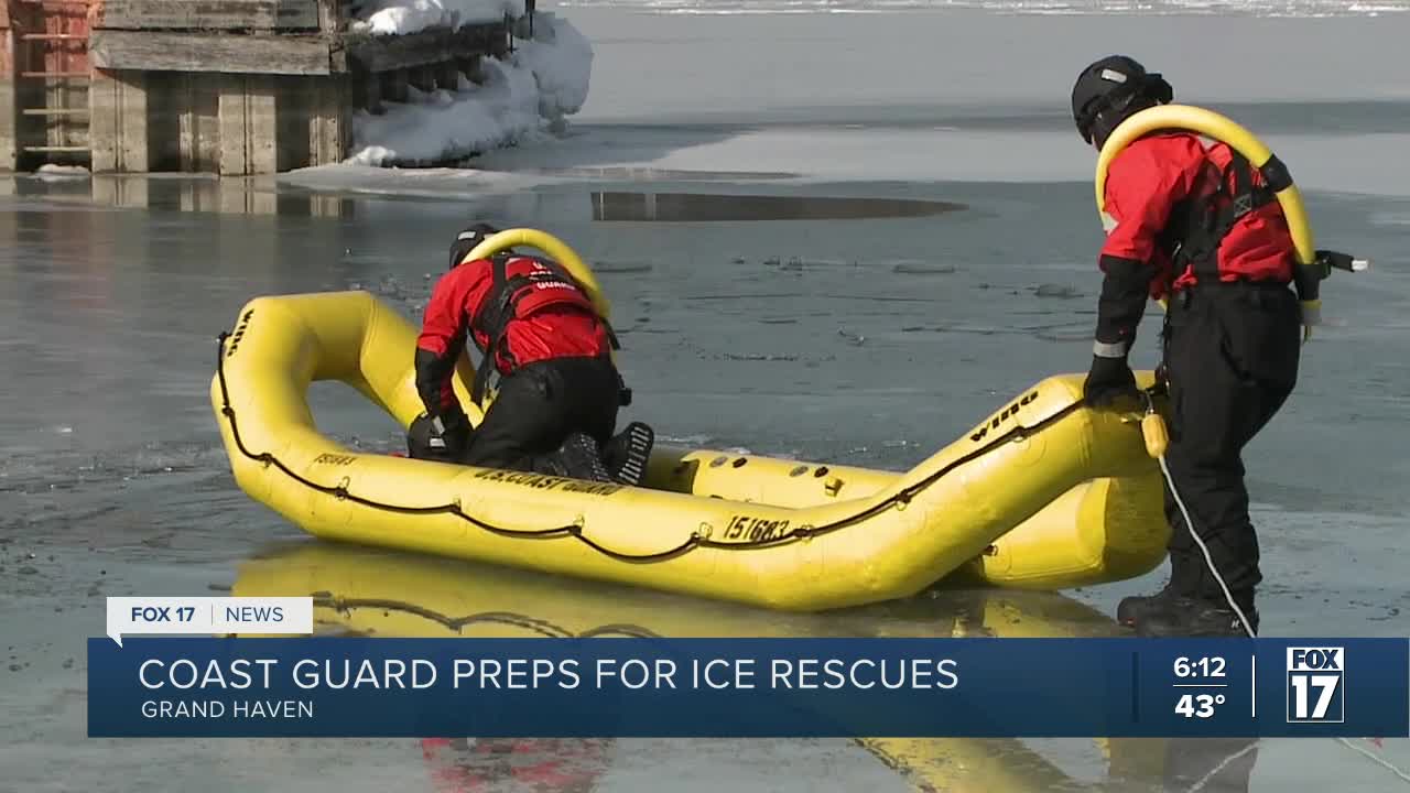 6P Coast Guard Ice rescue preparations