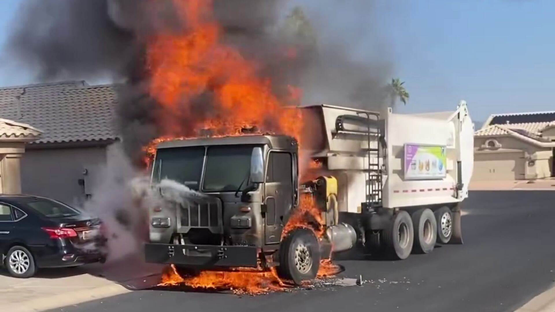 Sun City firefighter hospitalized after garbage truck explosion