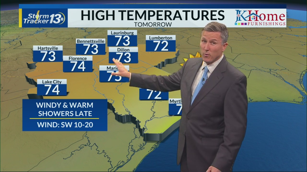 Windy and warm Friday