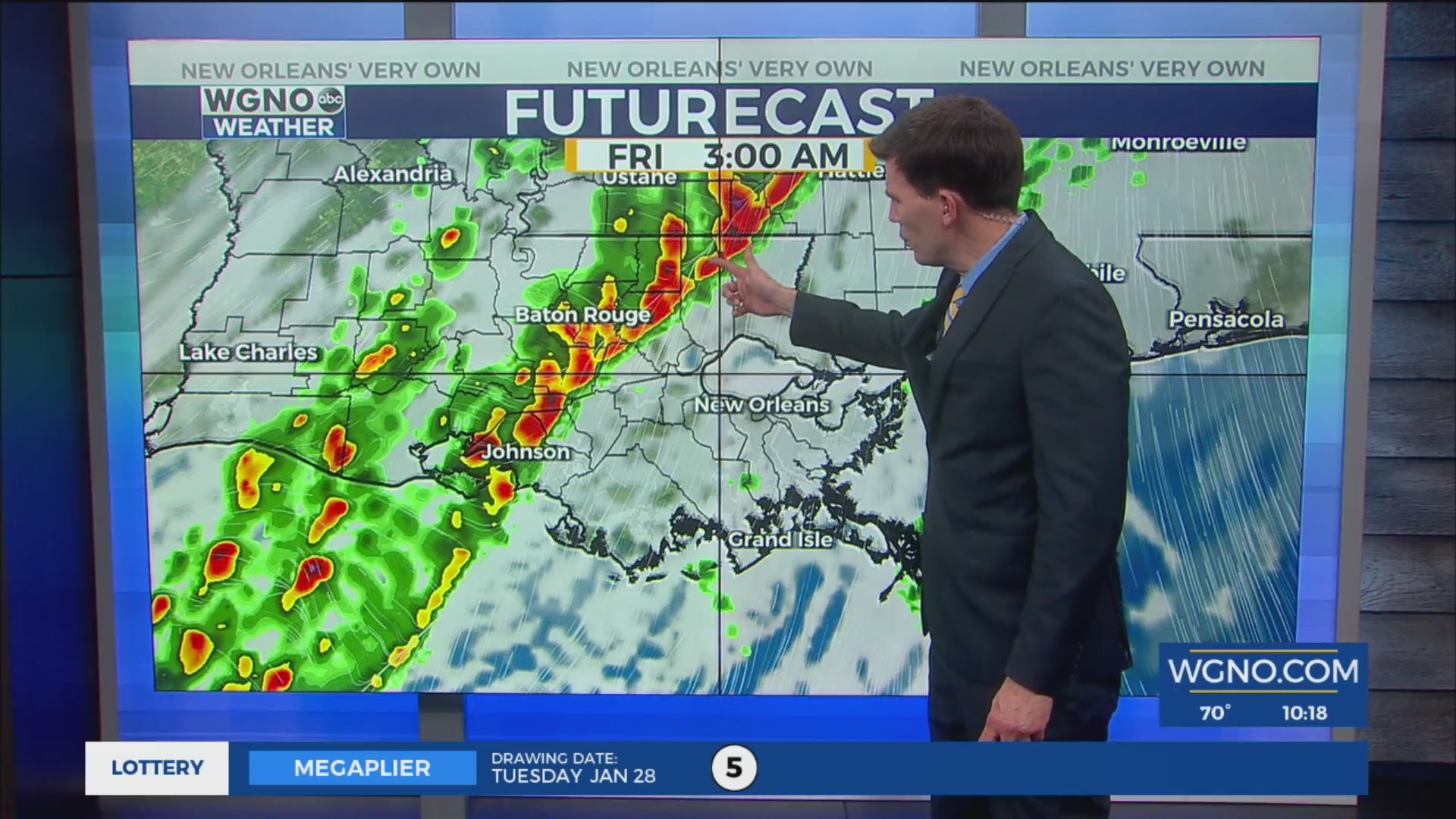 Rain and storms Friday morning