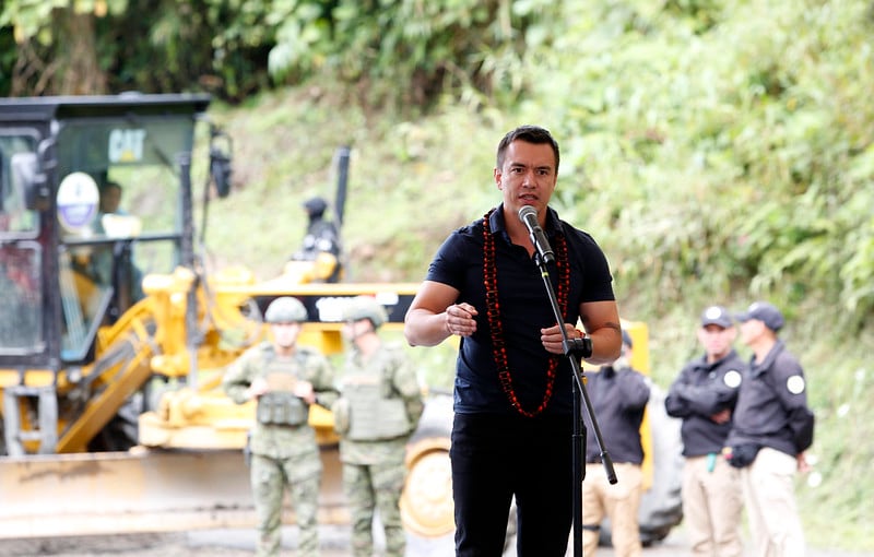 Gobierno de Daniel Noboa impulsa la recuperación de la vía E45 en la ...