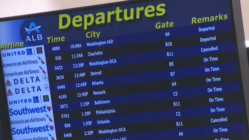 Passengers urged to monitor flight status as snowstorm disrupts travel ...