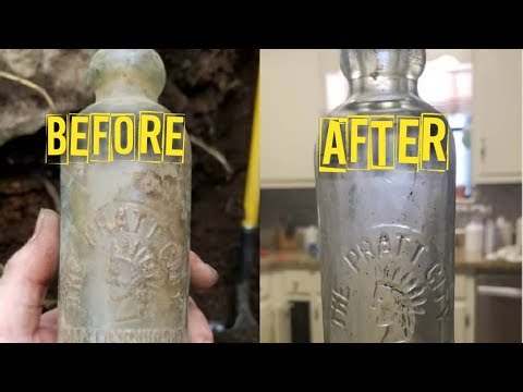 How to clean antique bottles - the hard part of digging bottles