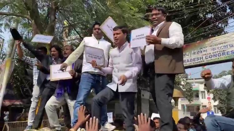 Assam Congress protests in Guwahati, demands PM Modi’s resignation over ...