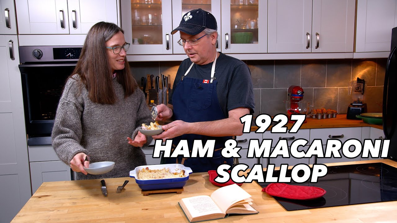 1927 Ham And Macaroni Scallop - The Old Cookbook Show