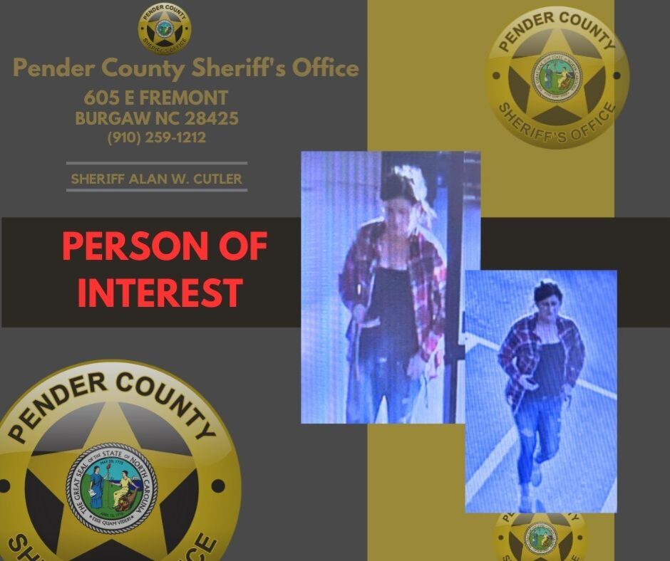 Pender County Sheriff’s Office searching for larceny suspect