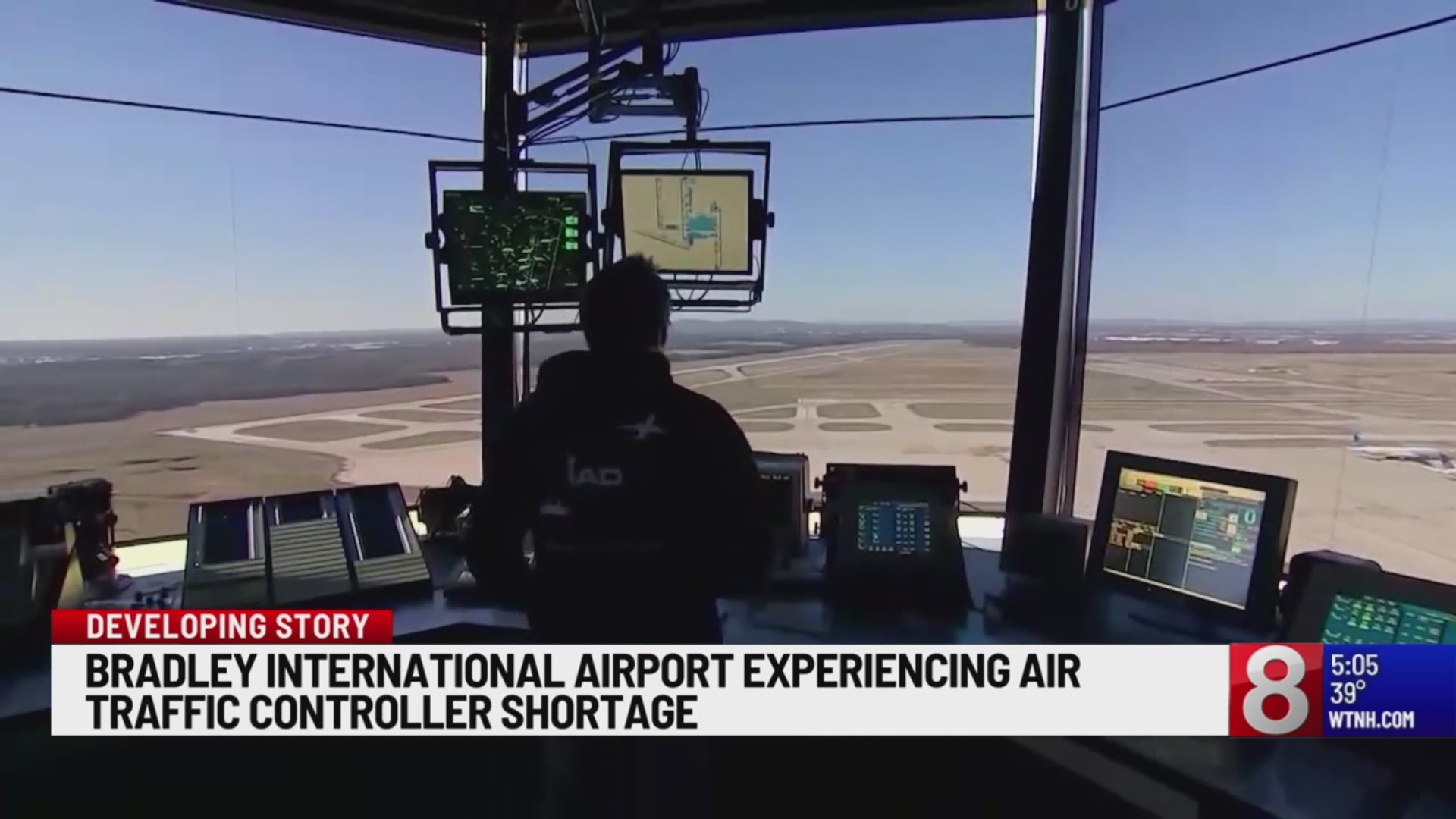 Bradley International Airport experiencing air traffic controller shortage