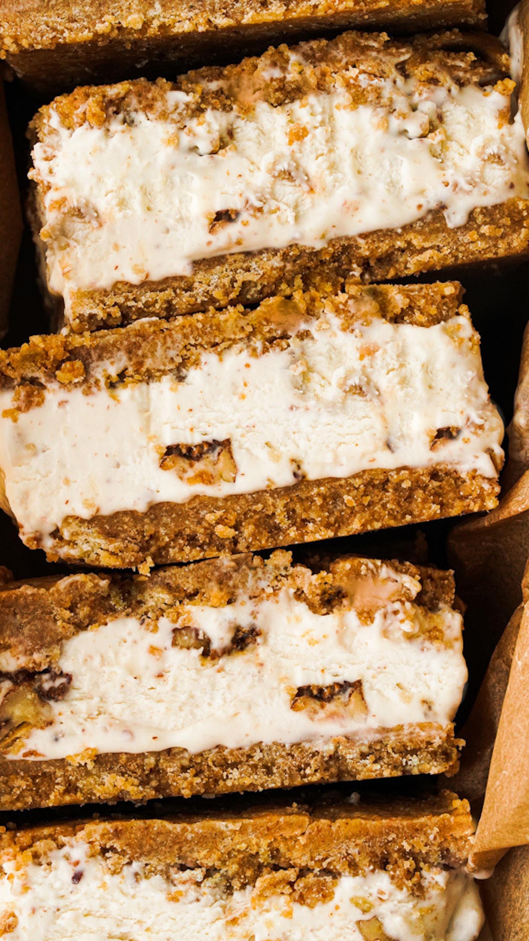 Butter Pecan Ice Cream Sandwiches