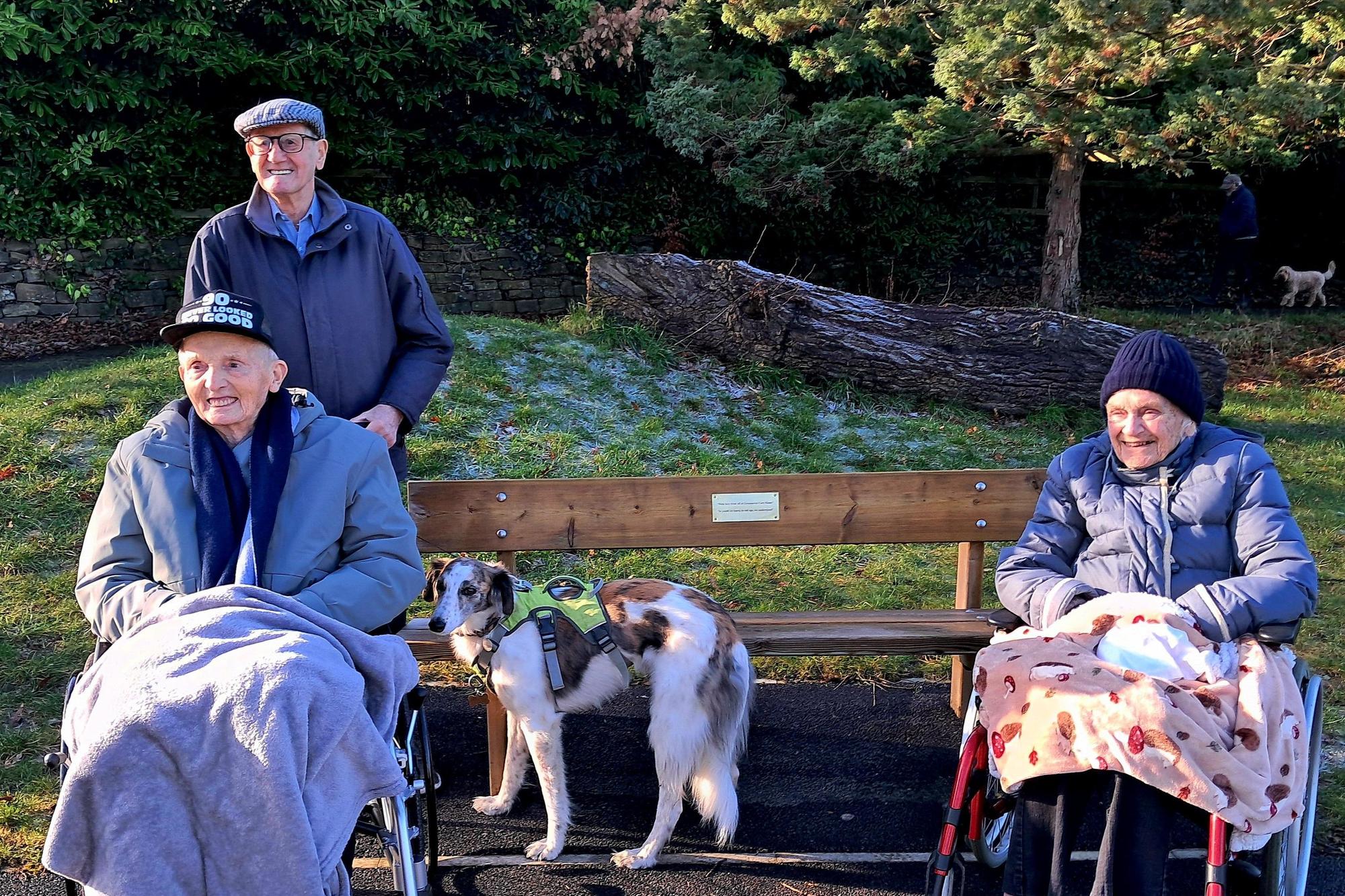 Meltham care home sponsors bench at Robert Ashton Park