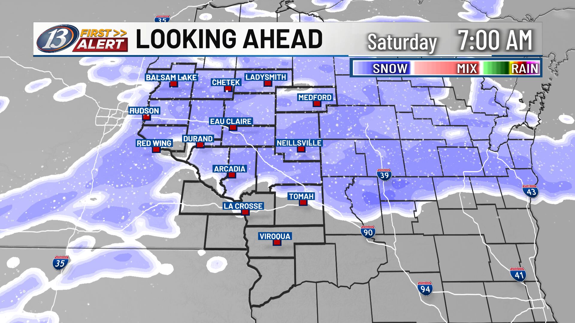 13 FIRST ALERT: Winter storm to bring accumulating snow and travel impacts Saturday