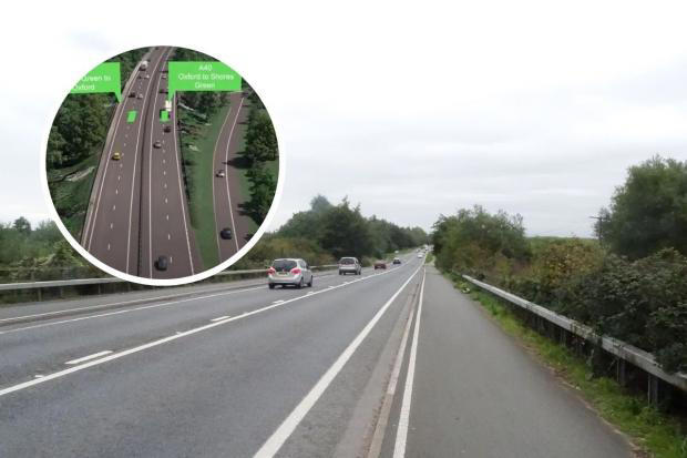A40 roadworks as construction of new slip roads starts