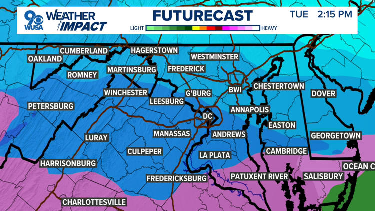 Yes, DC could see a few inches of snow Tuesday. Here's an early outlook