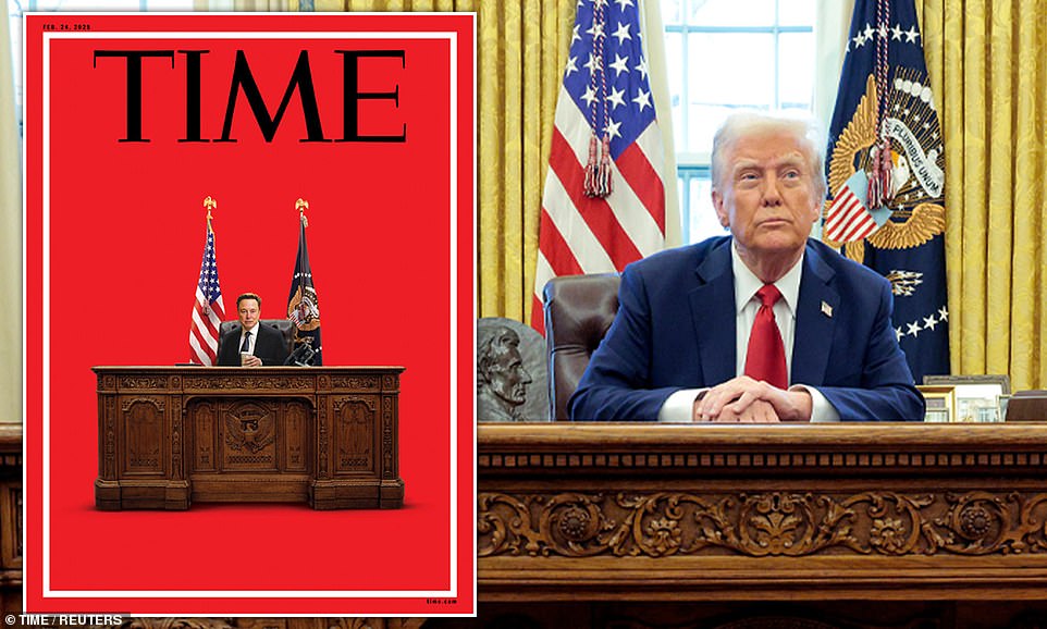 TIME Magazine cover shows Elon Musk sitting behind the Resolute Desk