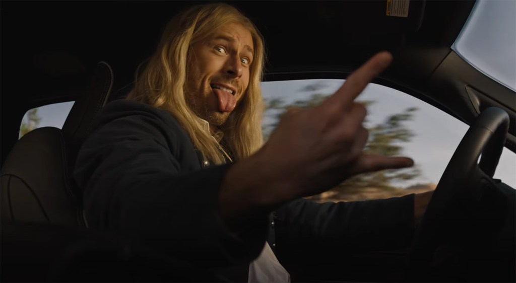 Glen Powell channels Fabio in Ram Super Bowl 2025 ad — with his real ...