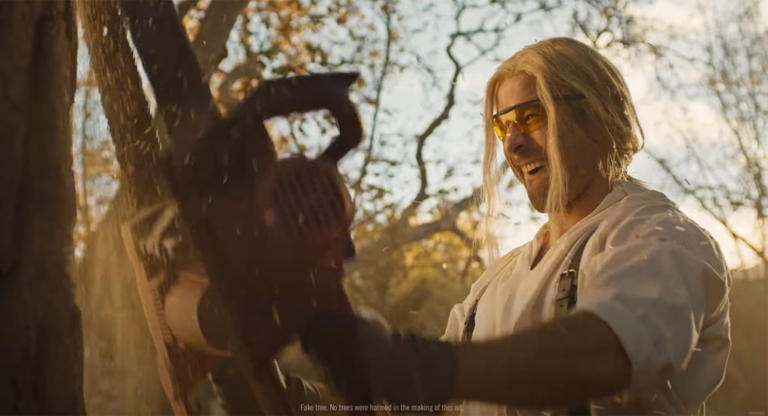 Glen Powell channels Fabio in Ram Super Bowl 2025 ad — with his real ...