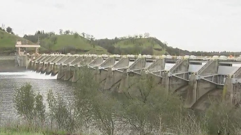 Nimbus Dam continues spilling water after heavy rainfall