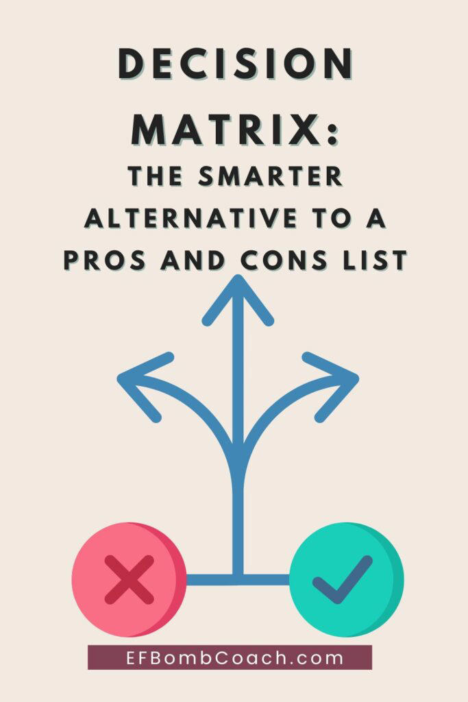 Decision Matrix: The Smarter Alternative to a Pros and Cons List