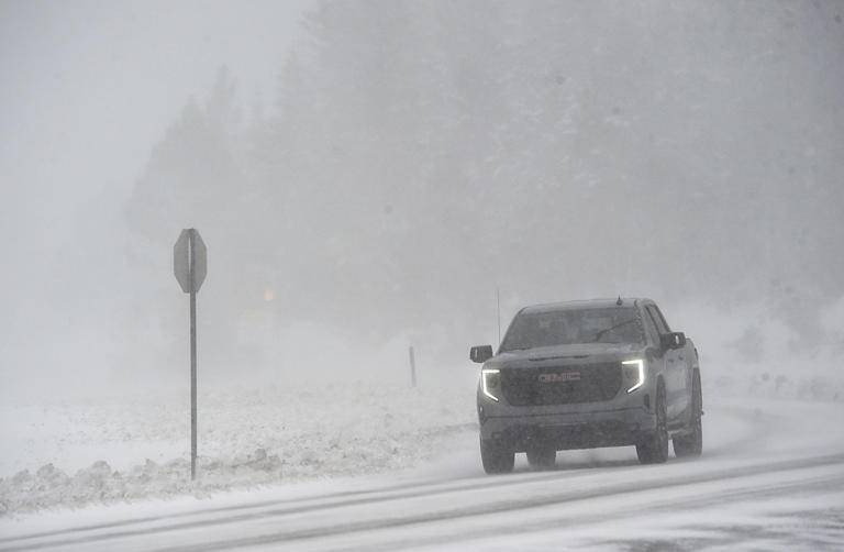 Sierra storm brings snow, slick roads over Donner Summit and Tahoe area