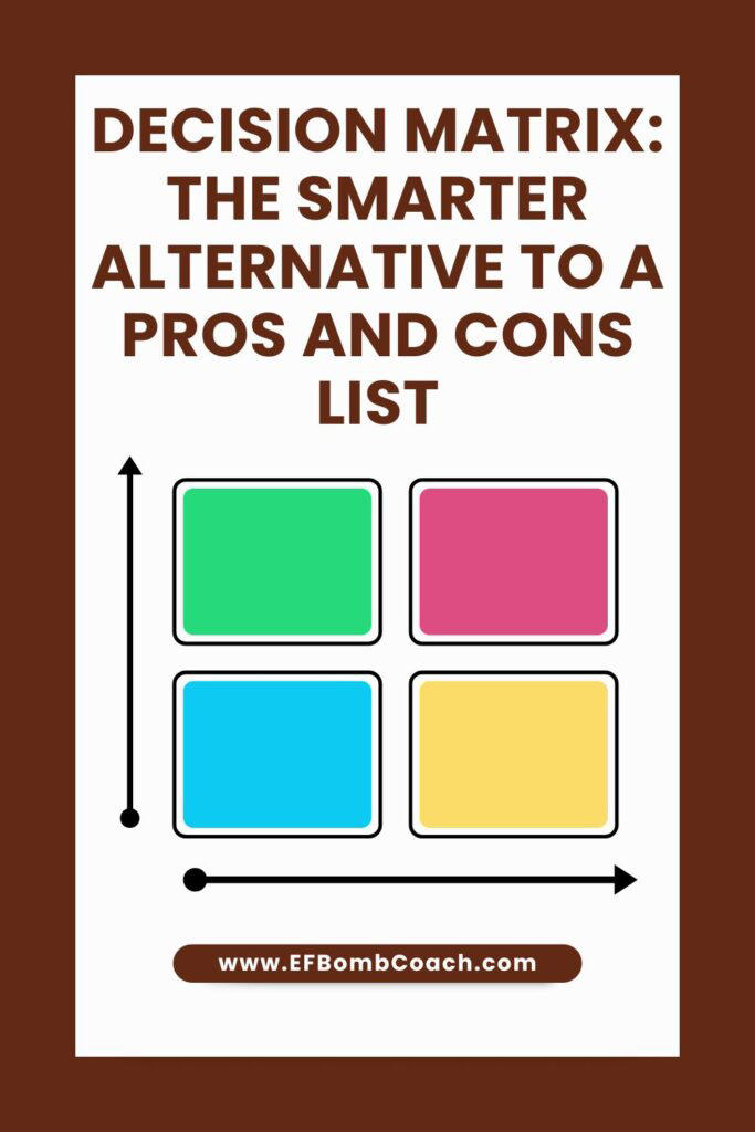 Decision Matrix: The Smarter Alternative to a Pros and Cons List