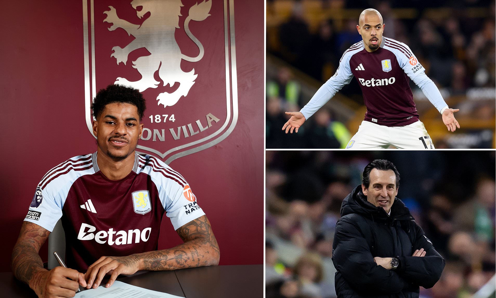 Marcus Rashford added to Aston Villa's Champions League squad but two ...