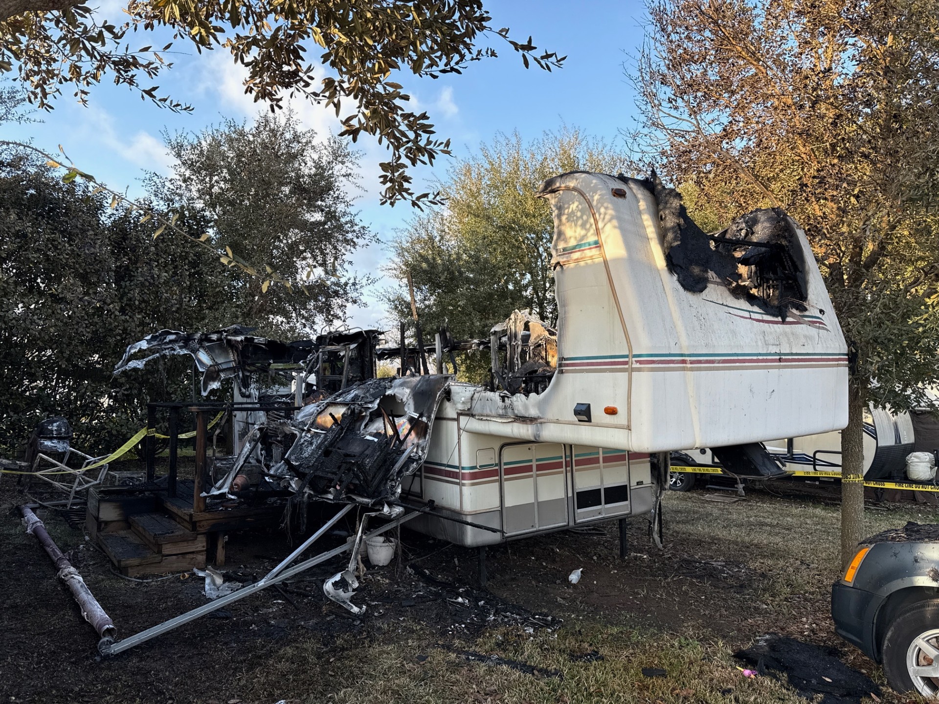 Woman killed after propane tank explodes in RV on Lake Conroe on Thursday