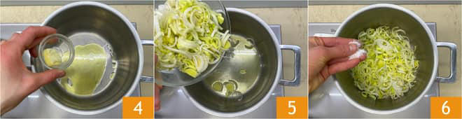 Risoni ai porri, robiola e nocciole