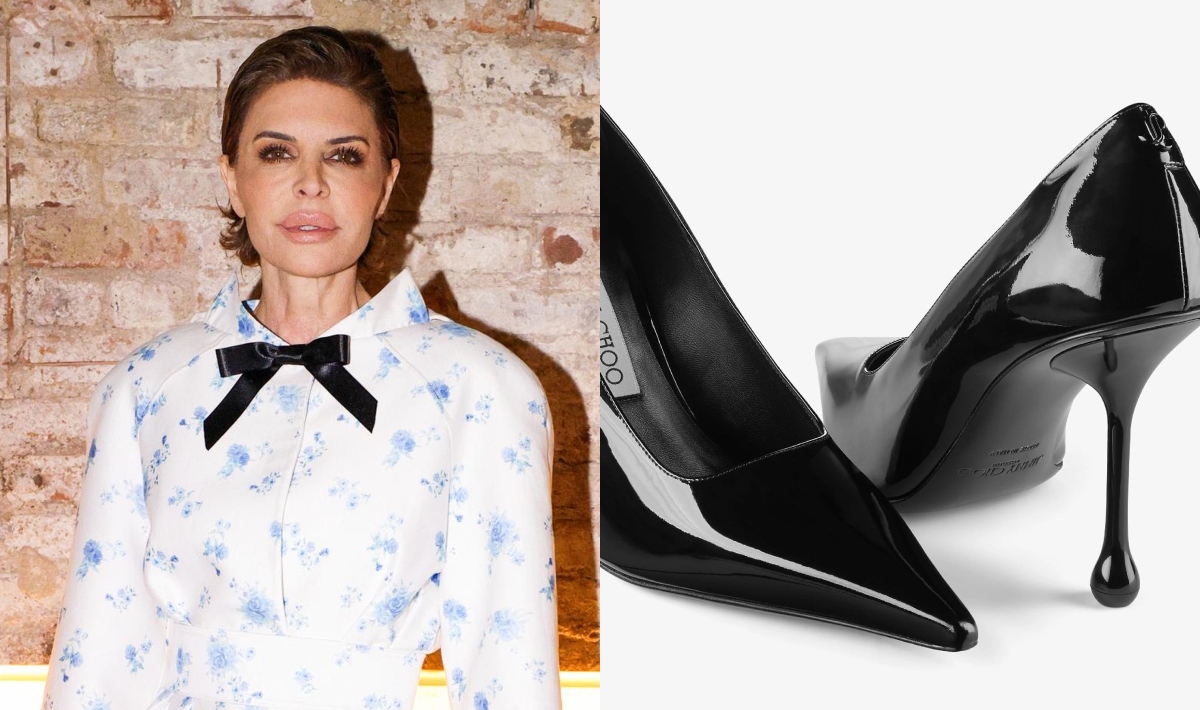 Lisa Rinna Dons Jimmy Choo Ixia 95 Pumps With Tear-drop Heels at Jimmy ...