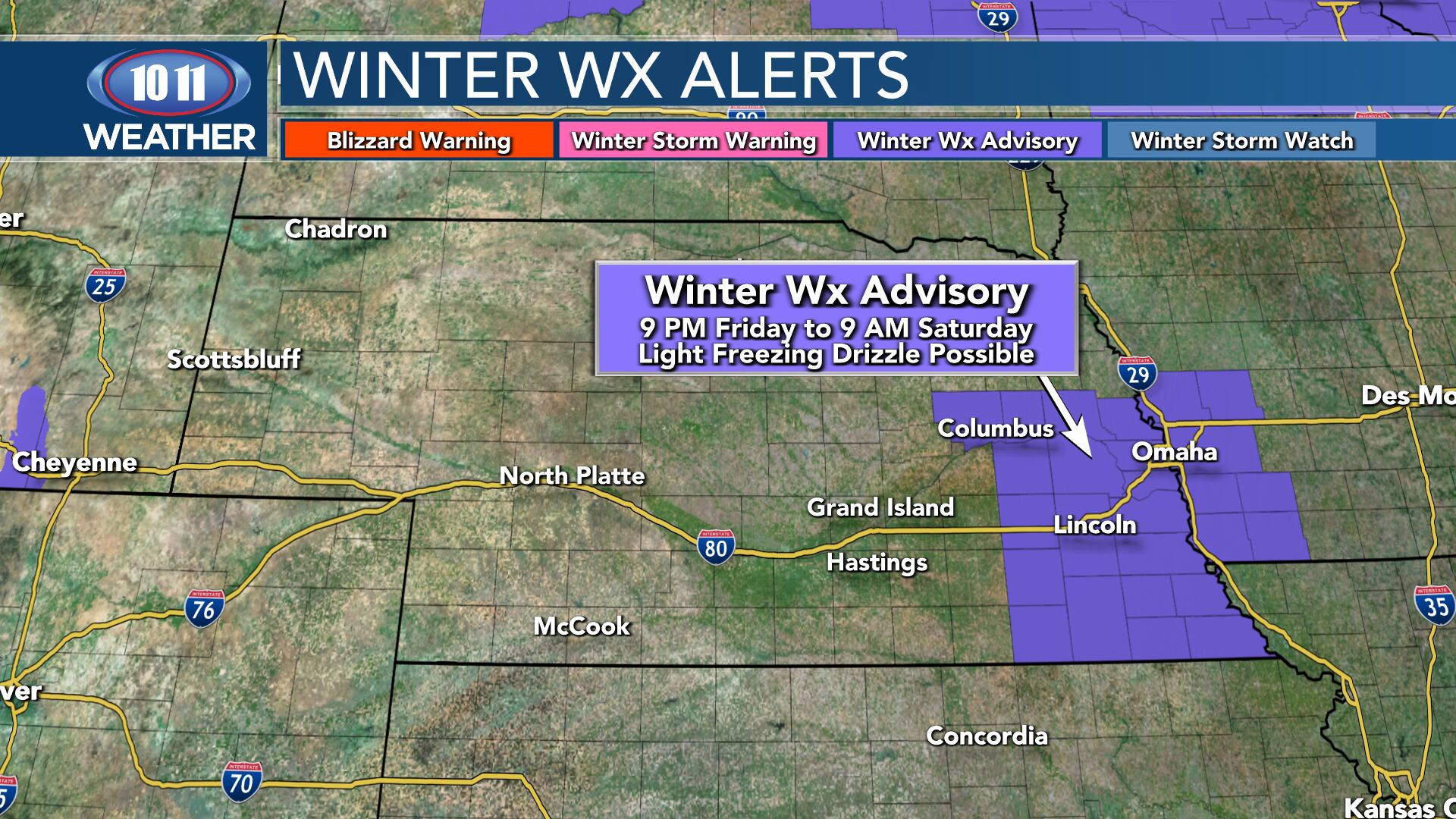 WEATHER ALERT DAY: Areas of light freezing drizzle possible into early ...
