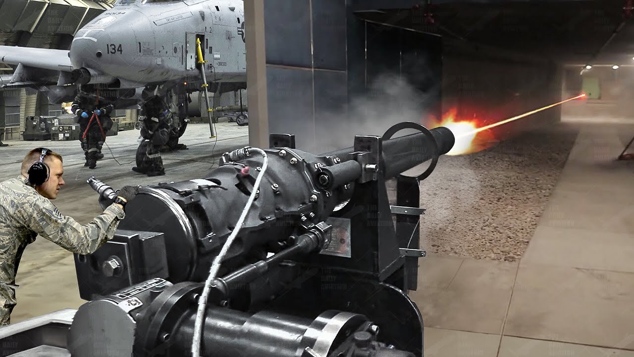 Testing US A-10’s Scary 30 mm Gatling Gun After Repairs